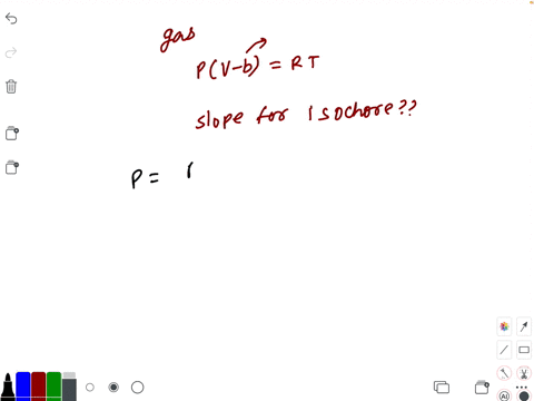 SOLVED:A gas obeys the equation of state P(V-b)=R T (The parameter b is ...
