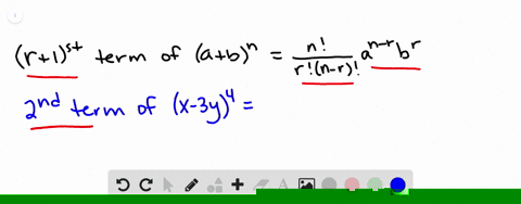 SOLVED:Find the indicated term of each binomial expansion. See Examples ...