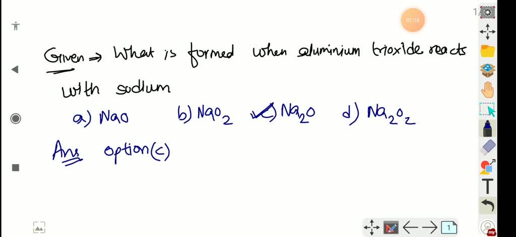 SOLVED:What is formed when aluminium trioxide reacts with sodium? (a ...