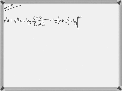SOLVED: A buffer is prepared by adding 45.0 mL of 0.15 M NaF to 35.0 mL of 0.10 M HF. What is ...