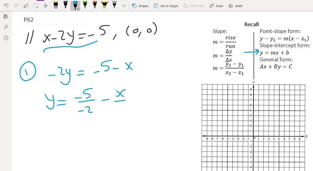 SOLVED:Find an equation for the line with the given properties. Express ...