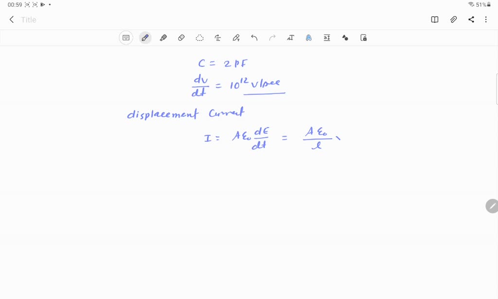 The displacement current flows in the dielectric of a capacitor when ...