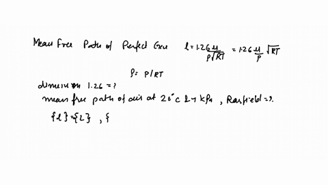 P1.5 The mean free path of a gas, ℓ, is defined as the...
