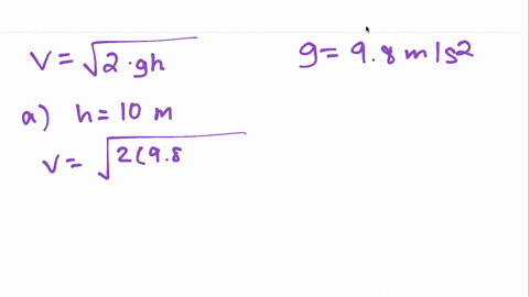 SOLVED:If an object is dropped from a height of h meters, the velocity ...