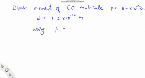 ⏩SOLVED:Carbon monoxide (CO) has a dipole moment of approximately ...