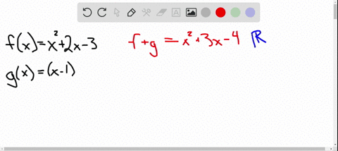 ⏩SOLVED:For each pair of functions f and g given, determine the sum,… | Numerade