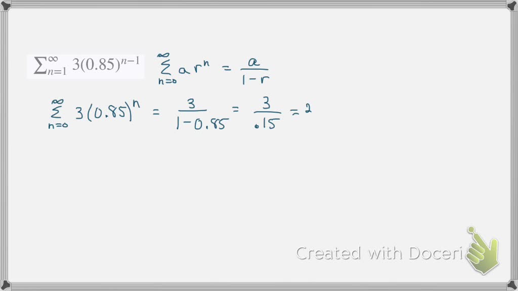 SOLVED:(a) Find the sum of the series, (b) use a graphing utility to find the indicated partial ...