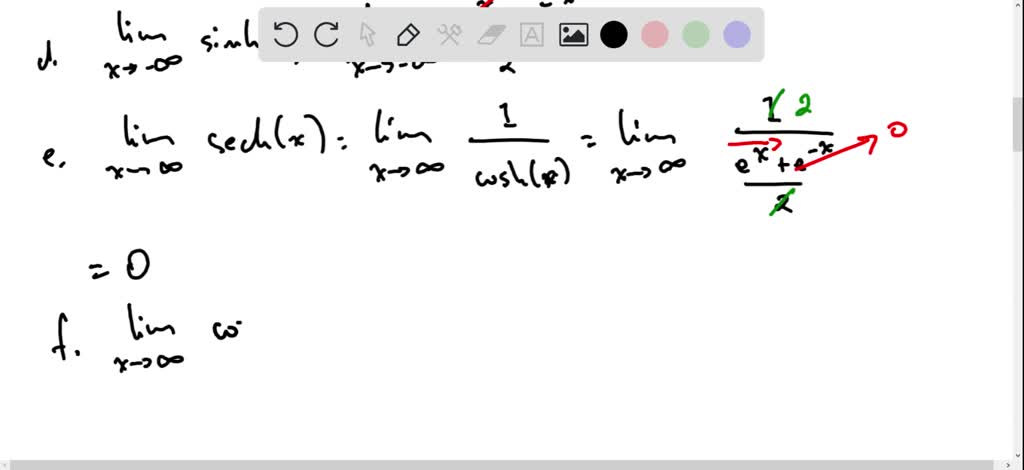 SOLVED:Use the definitions of the hyperbolic functions to find each of the following limits. (a ...