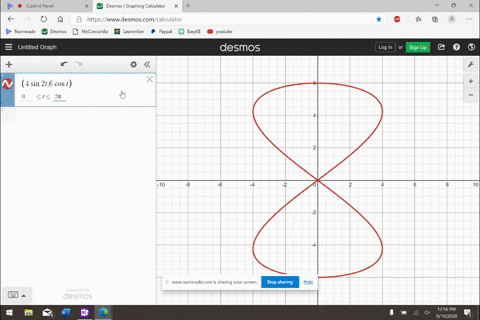 SOLVED:(a) graph the curves defined by the parametric equations using ...
