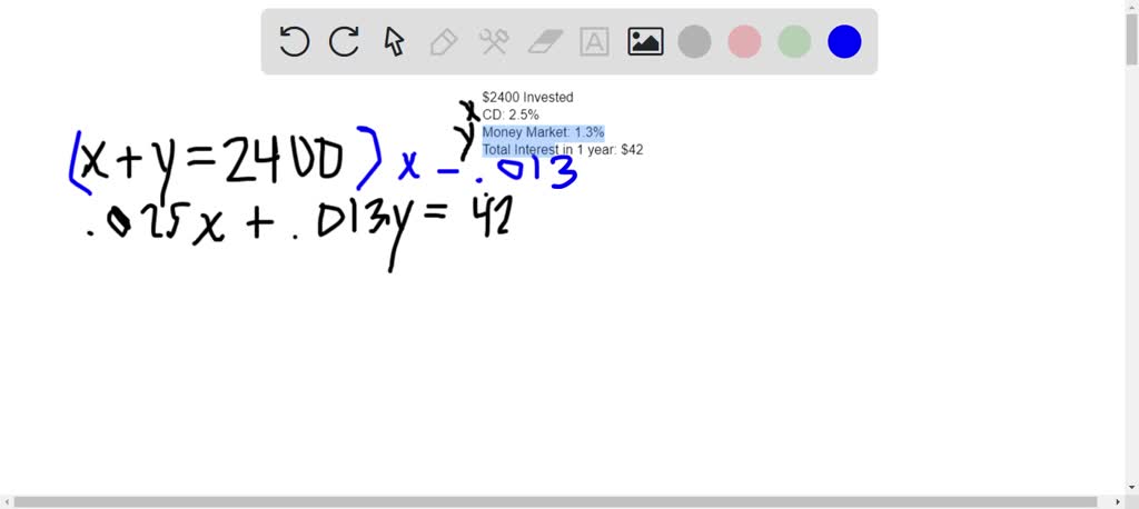 Set up an equation that can be used to solve the problem. Solve the equation and determine the ...