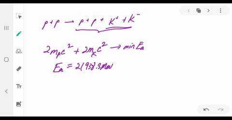 SOLVED:Calculate the threshold kinetic energy for the reaction 𝐩+𝐩 →𝐩+𝐩 ...