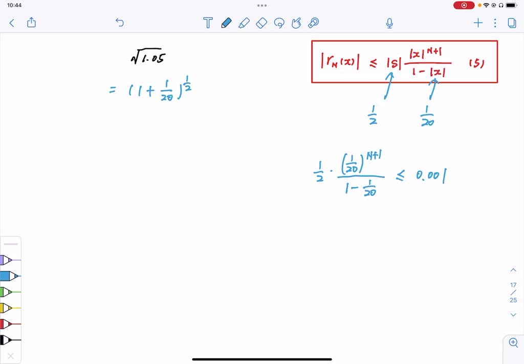 ⏩SOLVED:Use a binomial series to approximate the number with an… | Numerade