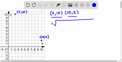 SOLVED:In Exercises 47-56, (a) plot the points, (b) find the distance between the points, and (c ...