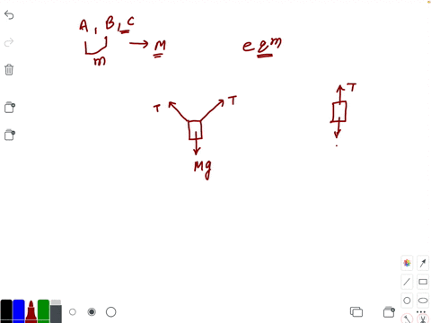 ⏩SOLVED:Three blocks A, B, and C are suspended as shown in Fig.… | Numerade