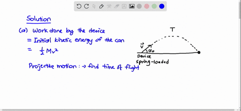 SOLVED: A can of beans that has mass M is launched by a springpowered ...