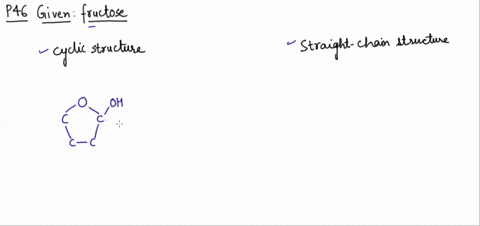 Draw the structure of fructose in both its open- and closed-chain forms ...