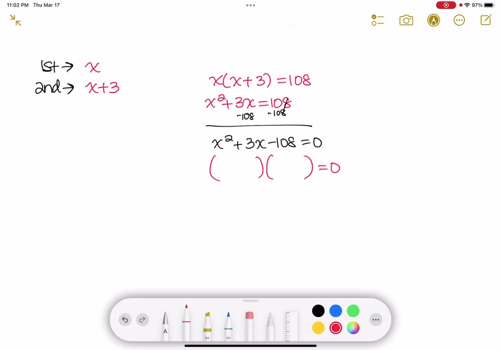 Two natural numbers differ by 3 and their product is 504 . Find the numbers. | Numerade