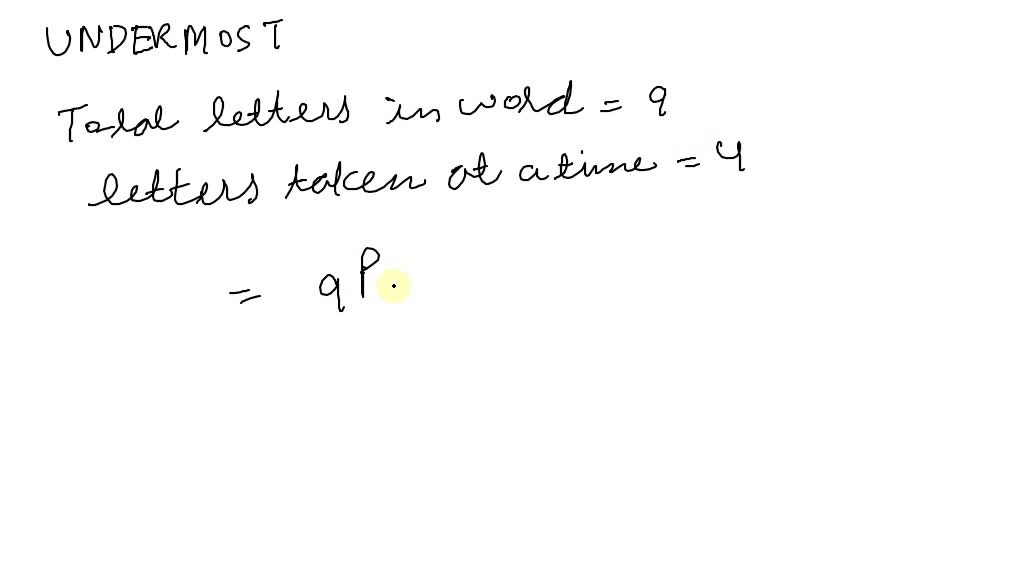 SOLVED How Many Permutations Are There Of The Let 