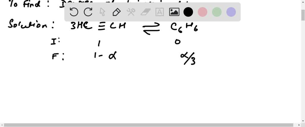 SOLVED:When acetylene is passed through red hot metal tubes, some ...