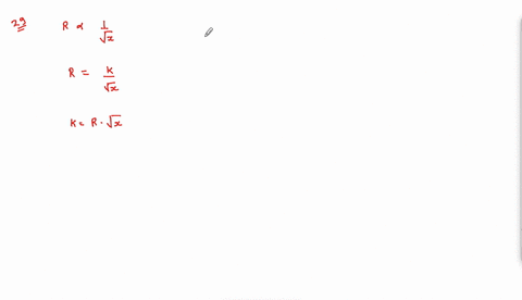 ⏩SOLVED:R is inversely proportional to the square root of x. If… | Numerade