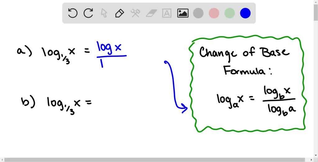 SOLVED:In Exercises 7 - 14, rewrite the logarithm as a ratio of (a ...
