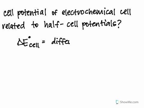 ⏩SOLVED:How is the cell potential of an electrochemical cell (Ecell ...
