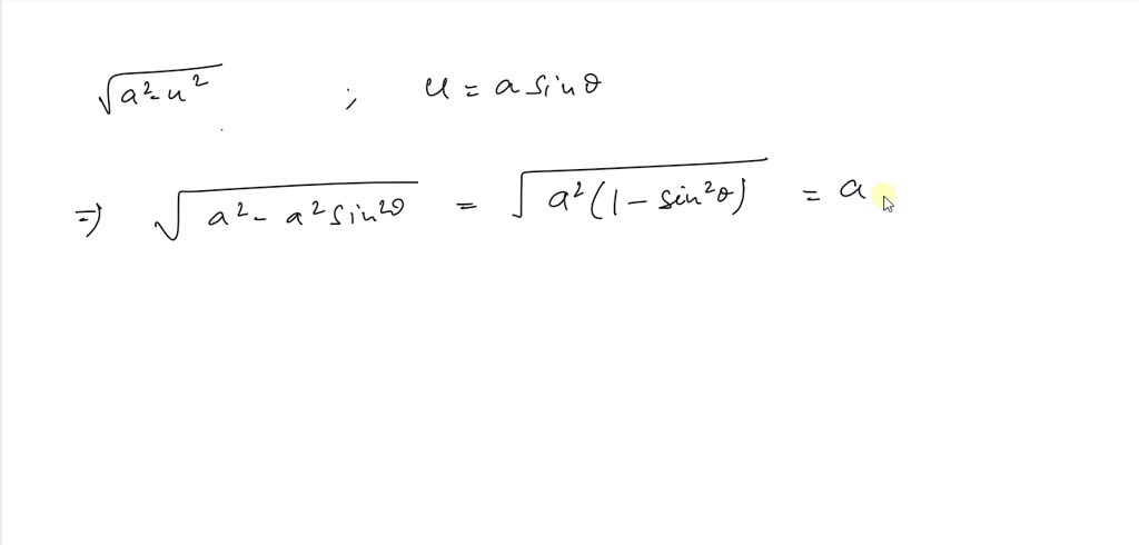 Solved Use The Trigonometric Substitution To Write The Algebraic Expression As A Trigonometric