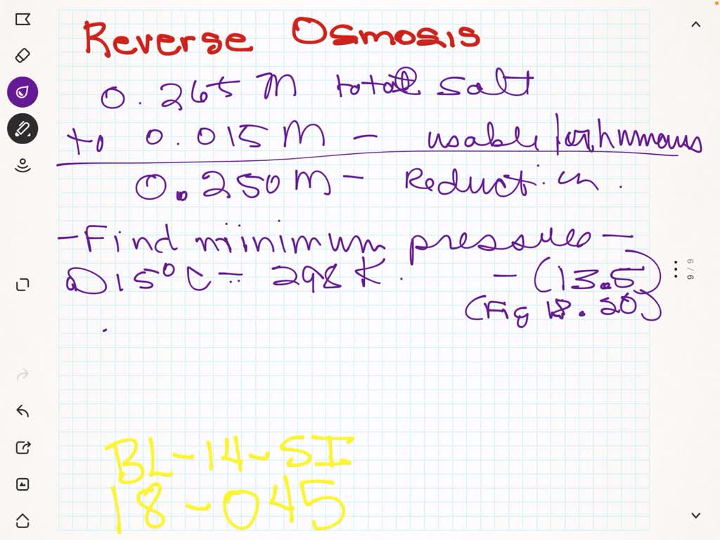 The feedwater to an R O unit contains 3,000 mg / L of NaCl, 300 mg / L ...