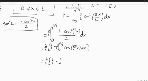 SOLVED:A quantum particle in an infinitely deep square well has a wave function that is given by ...