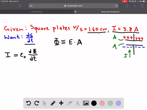 SOLVED:(II) Calculate the displacement current be…