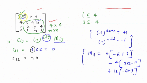 SOLVED:Compute the determinant using the Laplace expansion (using the ...