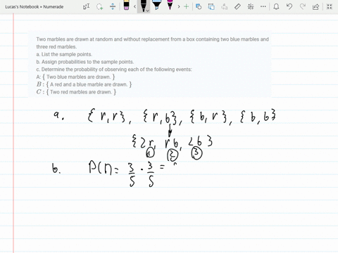 SOLVED:A ball is drawn randomly from a jar containing 12 red marbles, 8 ...