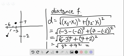 SOLVED:Use the Distance Formula and the Pythagorean Theorem to find the ...