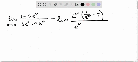 ⏩SOLVED:Calculate each limit in Exercises. limx →∞ (1-5 e^2 x)/(3… | Numerade