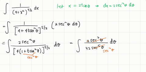 SOLVED:Evaluate the given indefinite integral by a trigonometric ...