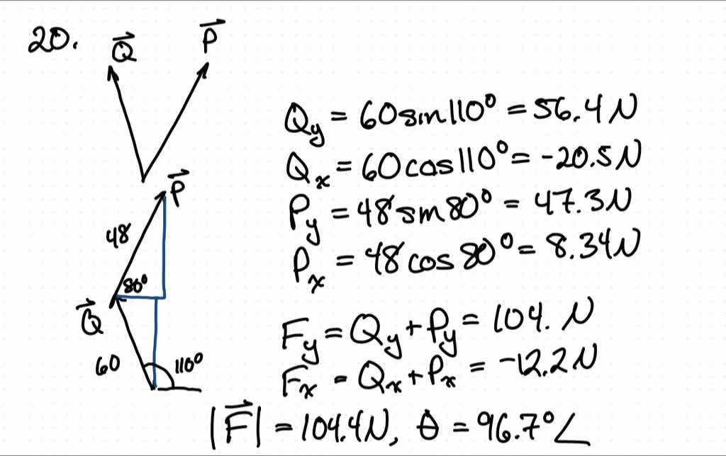 Two forces 𝐏 and 𝐐 are applied to the lid of a storage bin as shown ...
