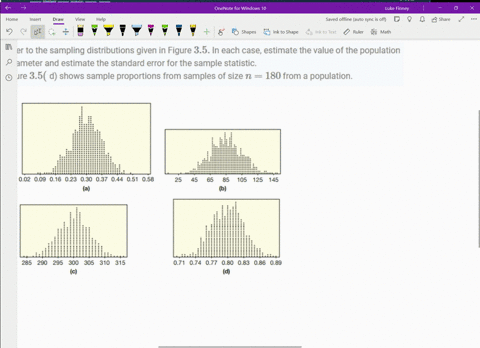 SOLVED:Refer to the sampling distributions given in Figure 3.5 . In ...