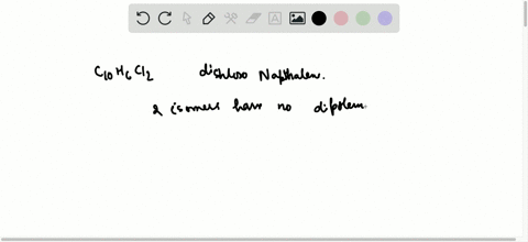 SOLVED: There are 10 distinct isomers of dichloronaphthalene, C10 H6 ...
