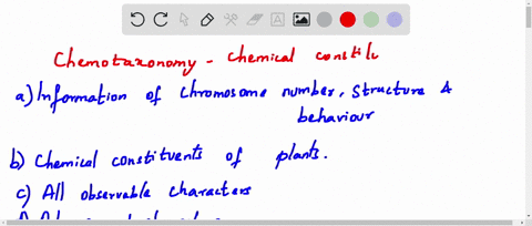 ⏩SOLVED:Chemotaxonomy is based on (a) Information of chromosome… | Numerade