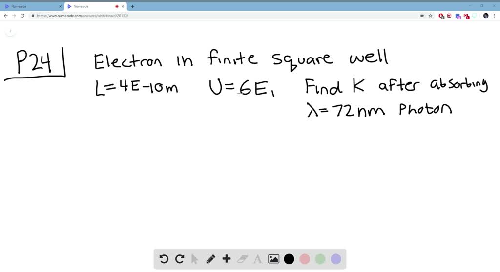 SOLVED:An electron is in the ground state of a square well of width L = 4.00 ×10^-10 m. The ...