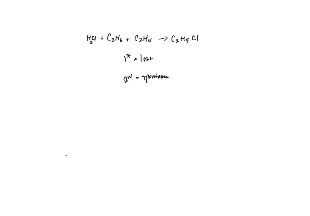 SOLVED:Monochloroethane (C2 H5 Cl) can be produced by the direct ...