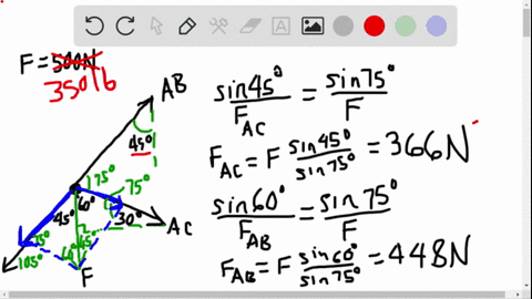 SOLVED:The vertical force \mathbf{F} acts downwar…