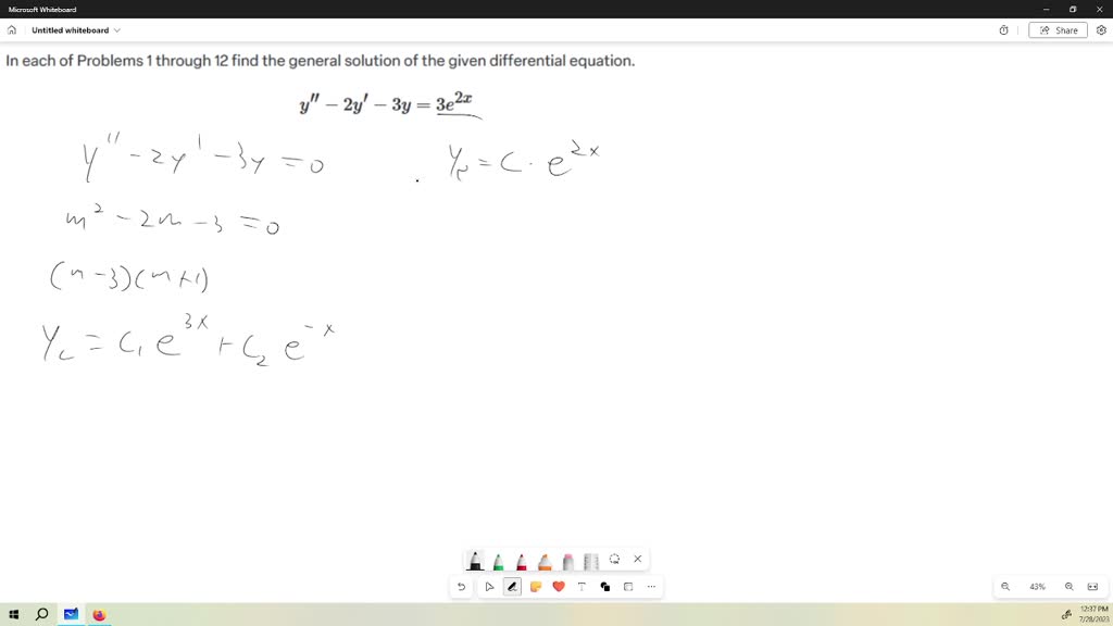SOLVED:In each of Problems 1 through 12 find the general solution of ... SOLVED:In each of Problems 1 through 12 find the general solution of ...