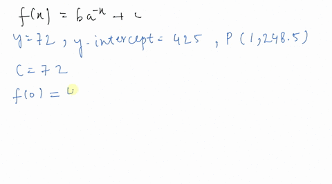 SOLVED:Find an exponential function of the form f(x)=b a^-x+c that has ...