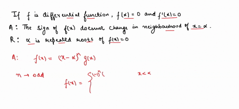 ⏩SOLVED:If for some differentiable function f, f(α)=0 and f^'(α)=0.… | Numerade