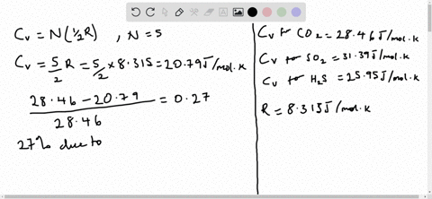 SOLVED: For each polyatomic gas in Table 18.1 , compute the value of ...