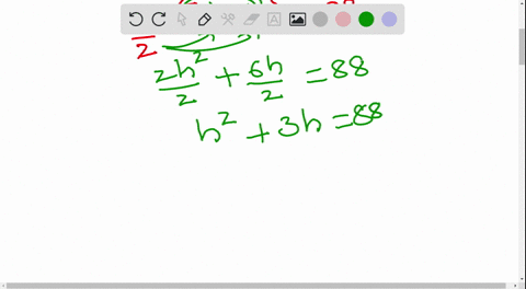 SOLVED:The width of a triangle is six more than twice the height. The ...