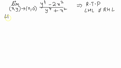 SOLVED:Use the Two-Path Test to prove that the following limits do not ...