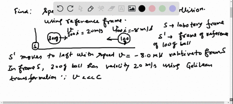 SOLVED:A 300 g ball moving to the right at 2.0 m / s has a perfectly ...
