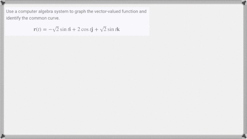 ⏩SOLVED:Use a computer algebra system to graph the vector-valued… | Numerade